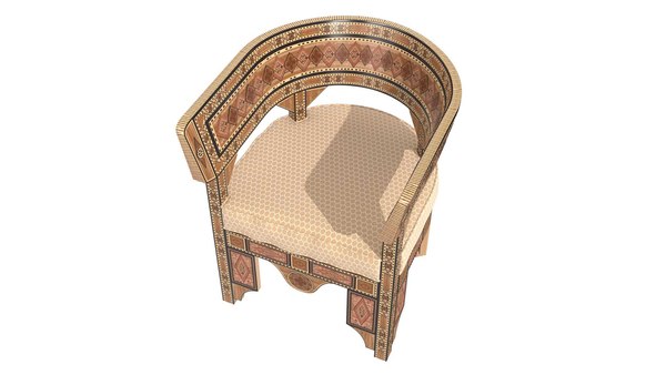 3D arabic style chair model - TurboSquid 1689122