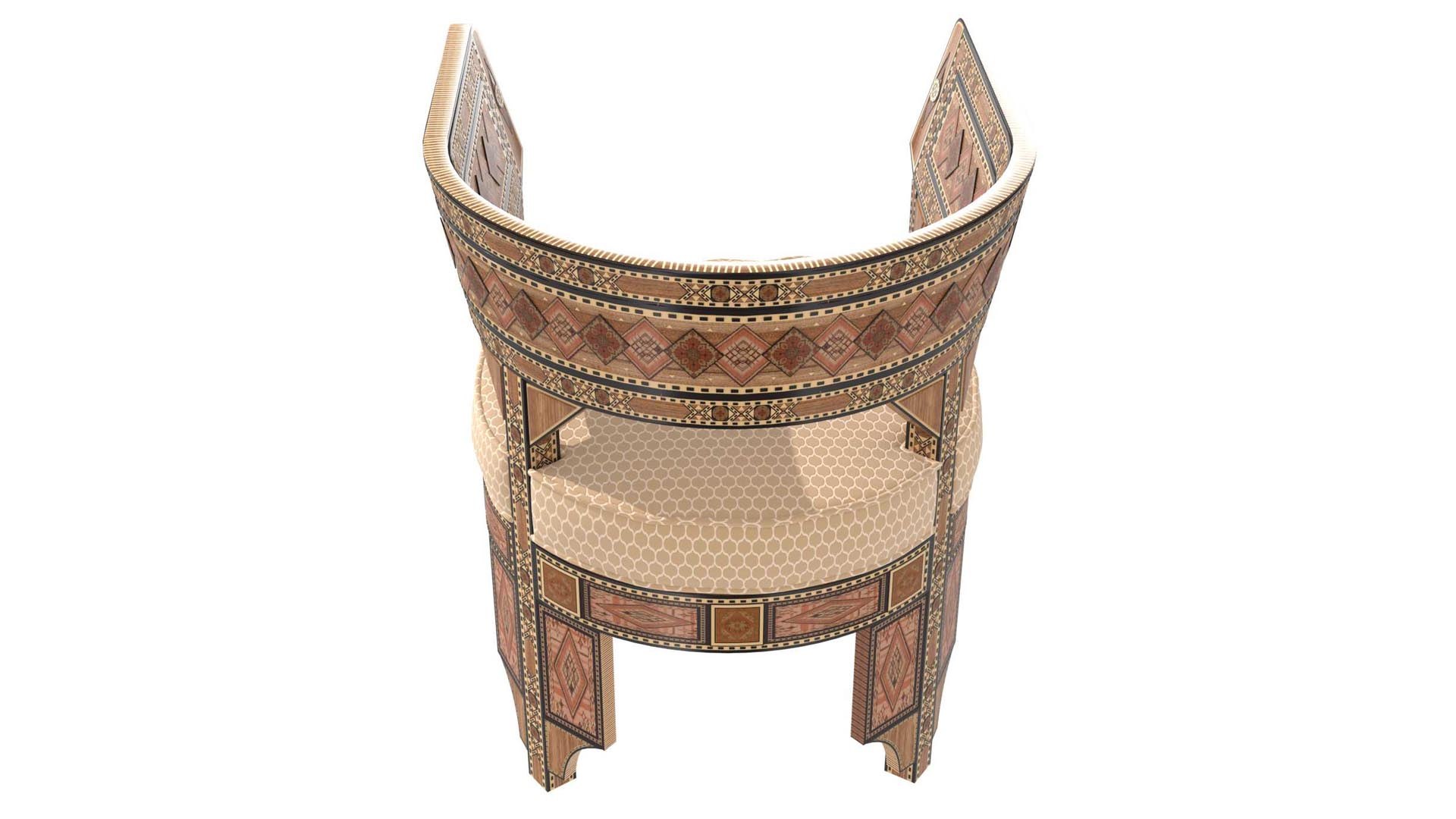 3D Arabic Style Chair Model - TurboSquid 1689122