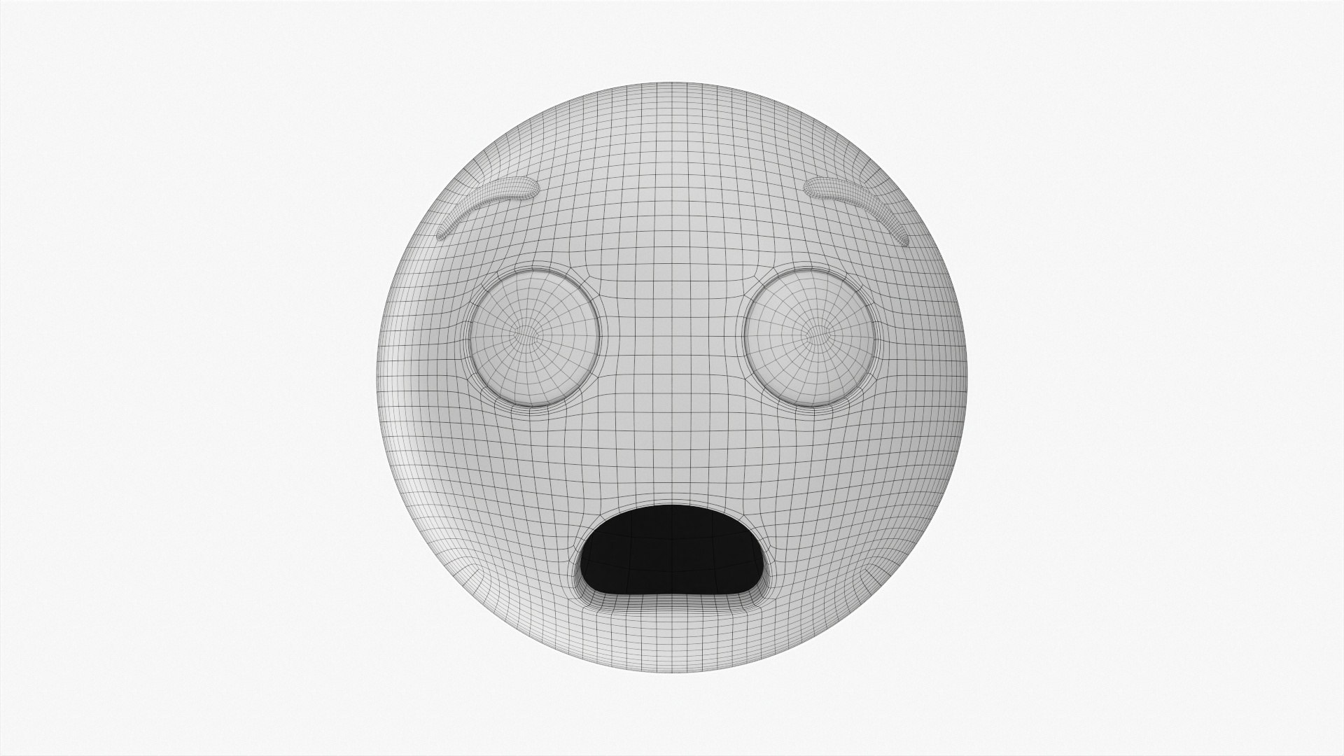 3D model Emoji 055 Anguished - TurboSquid 1817951