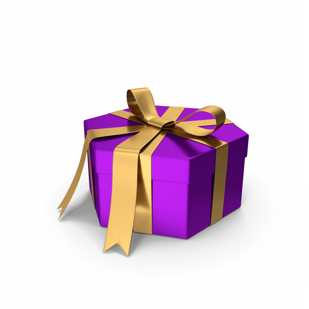 3D Purple Gift model - TurboSquid 2029575