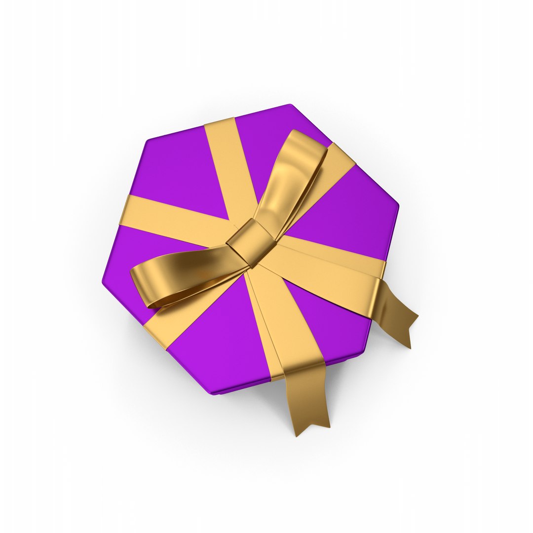 3D Purple Gift model - TurboSquid 2029575