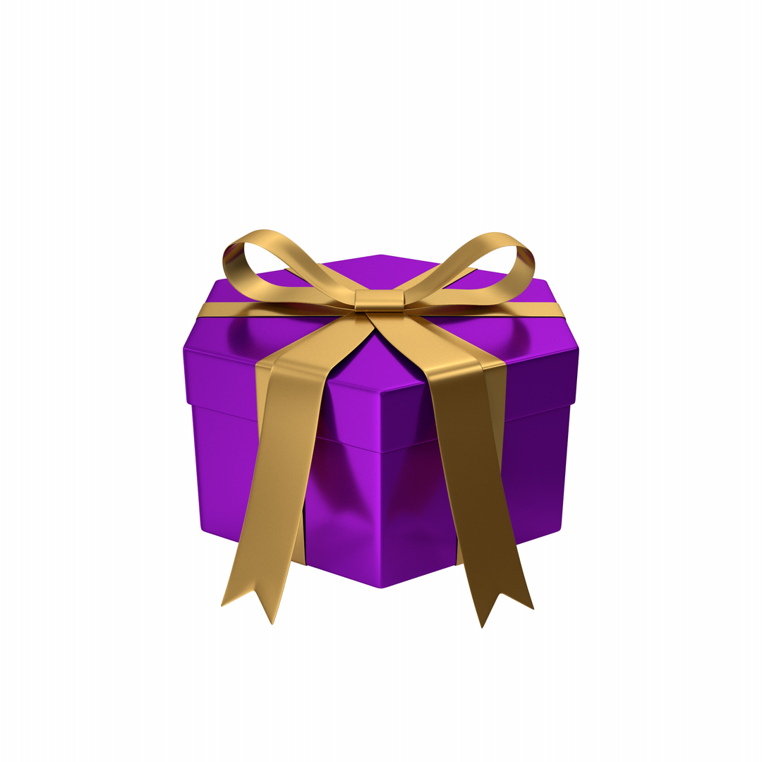 3D Purple Gift model - TurboSquid 2029575