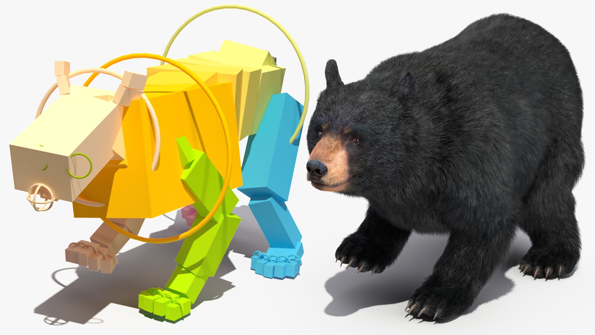 3D Black Bear Fur Rigged - TurboSquid 2255011