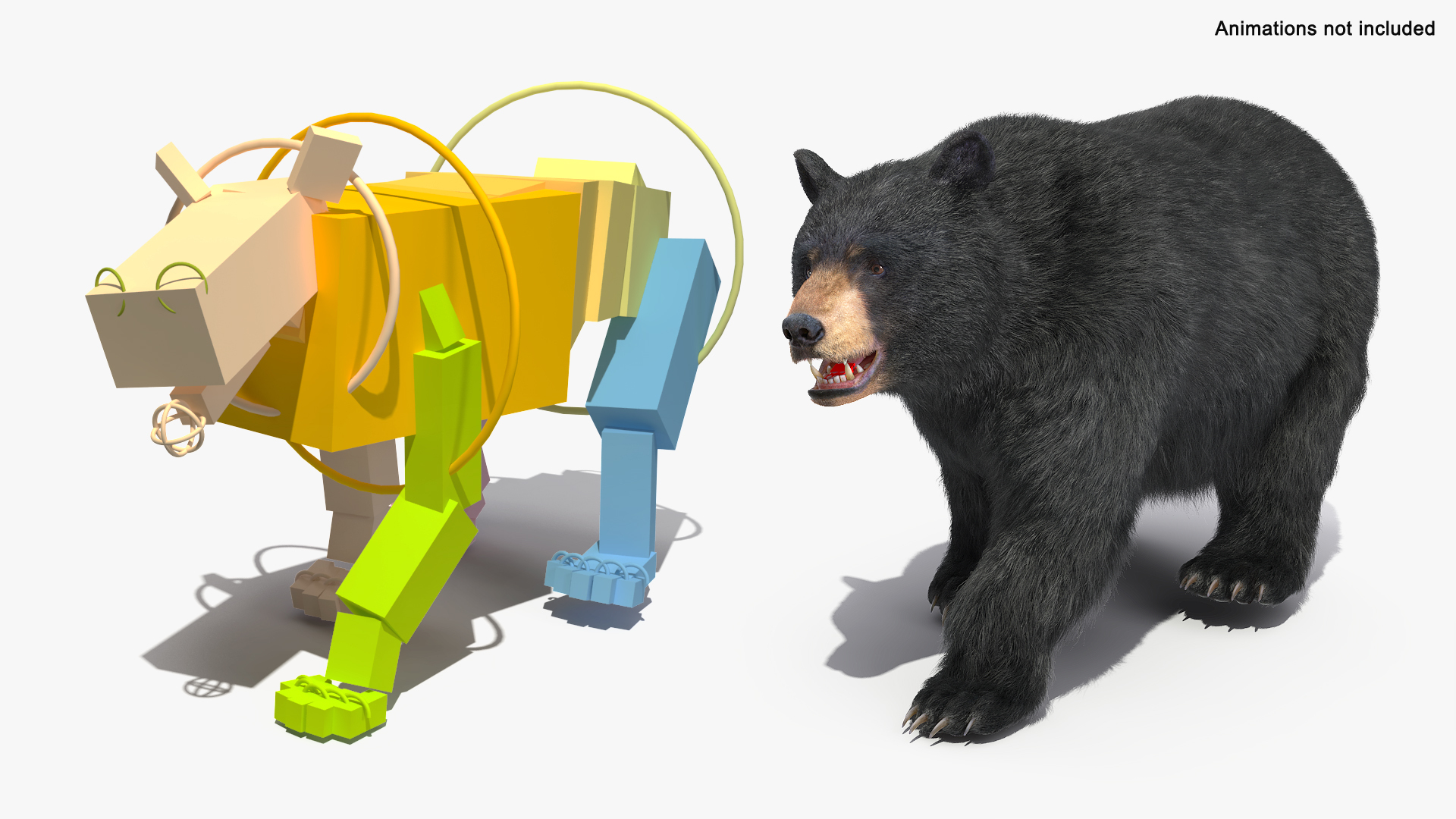 3D Black Bear Fur Rigged - TurboSquid 2255011