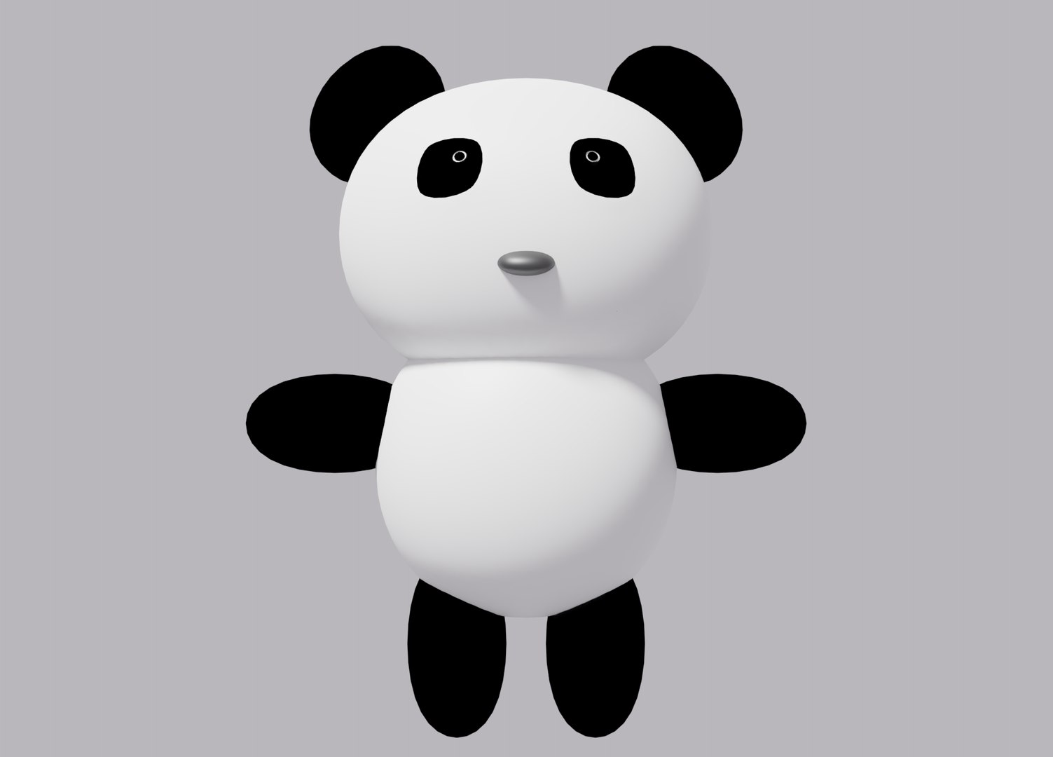 3D Cartoon Panda - TurboSquid 1637985