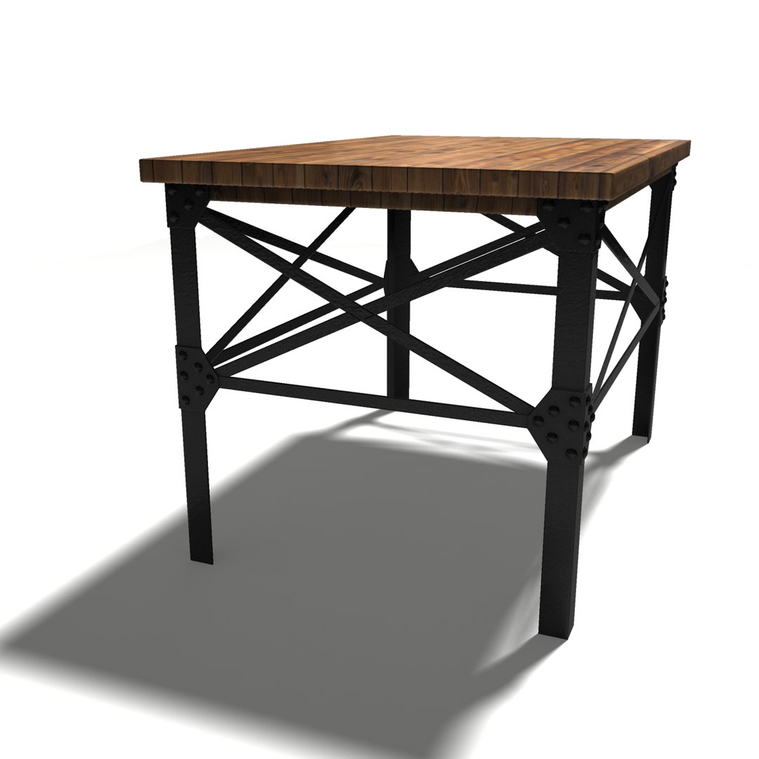 3d Model Industrial Table