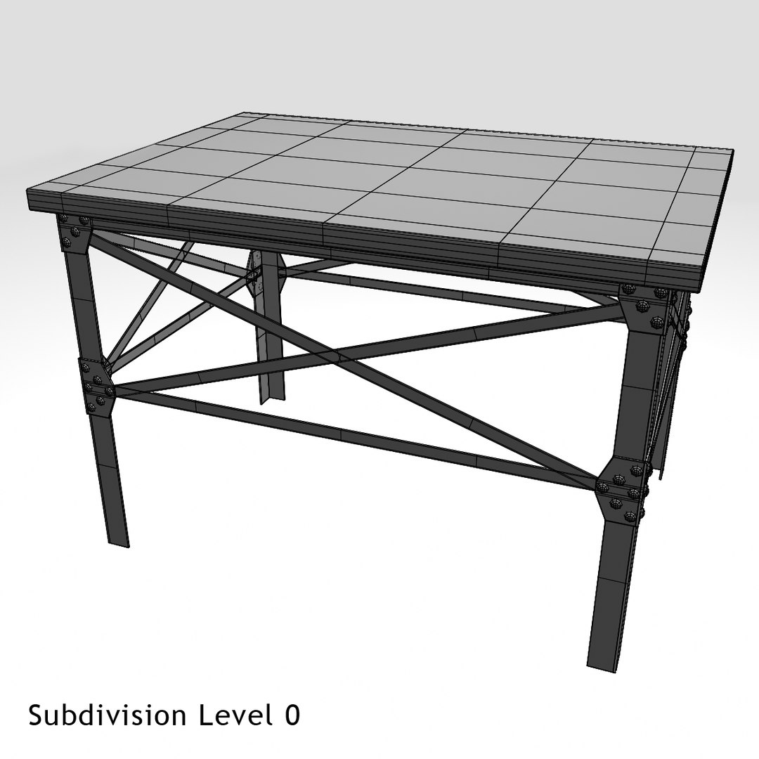3d Model Industrial Table