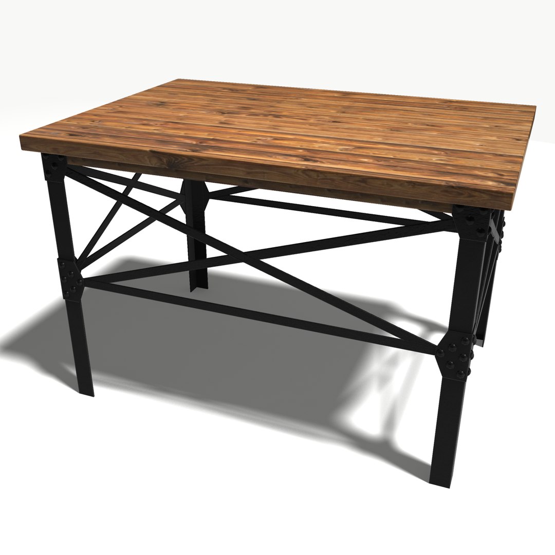 3d Model Industrial Table