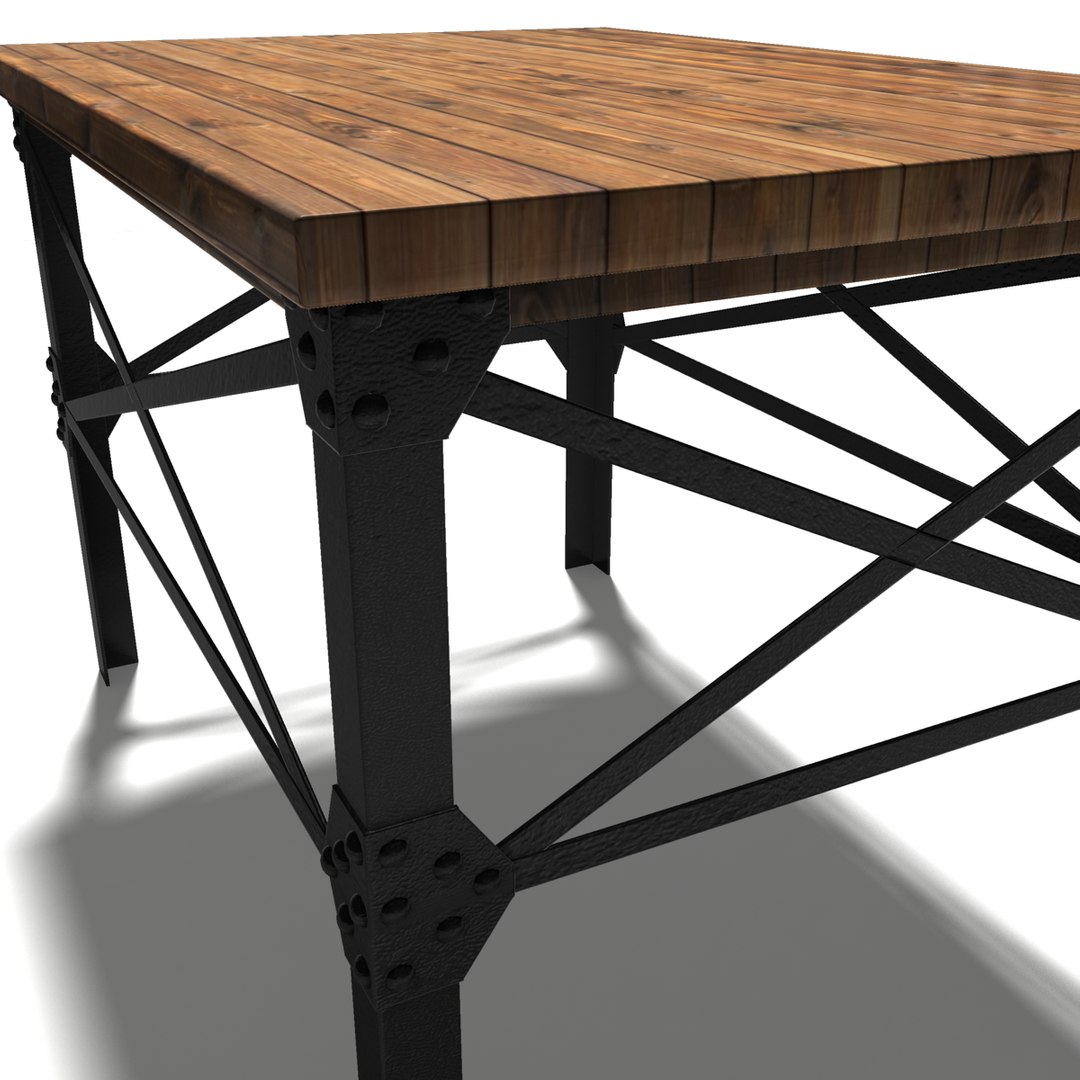 3d Model Industrial Table