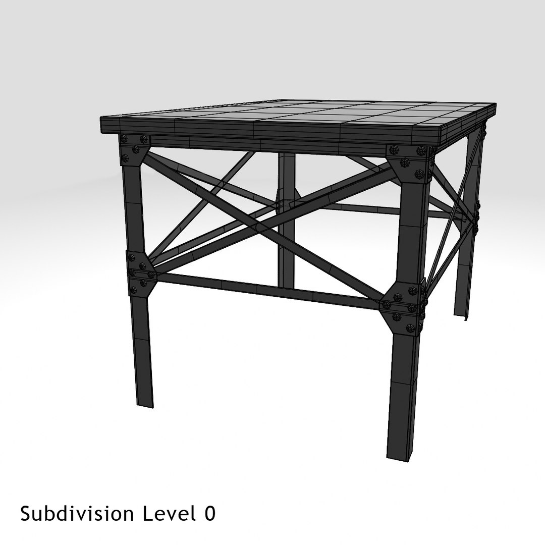 3d Model Industrial Table
