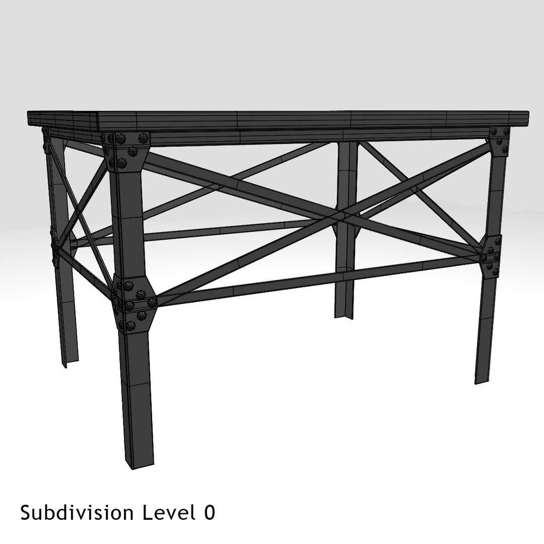 3d Model Industrial Table
