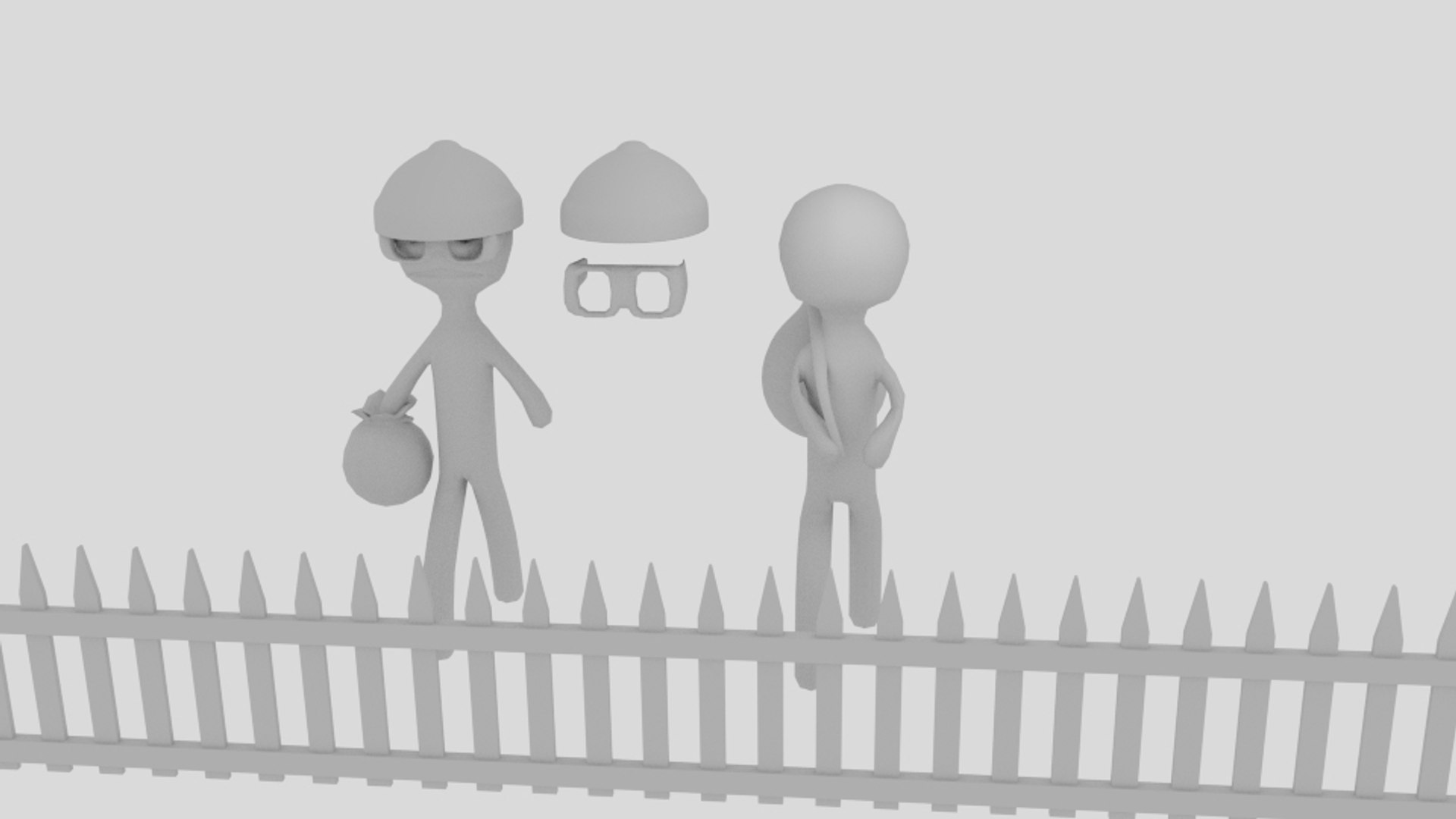 Burglar Stickman 3D Model - TurboSquid 1289772