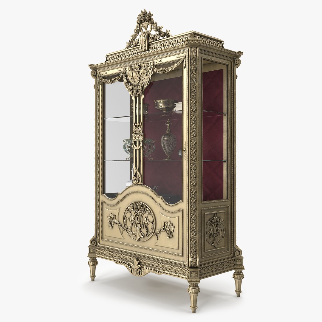 3d Luxurious Display Cabinet Model