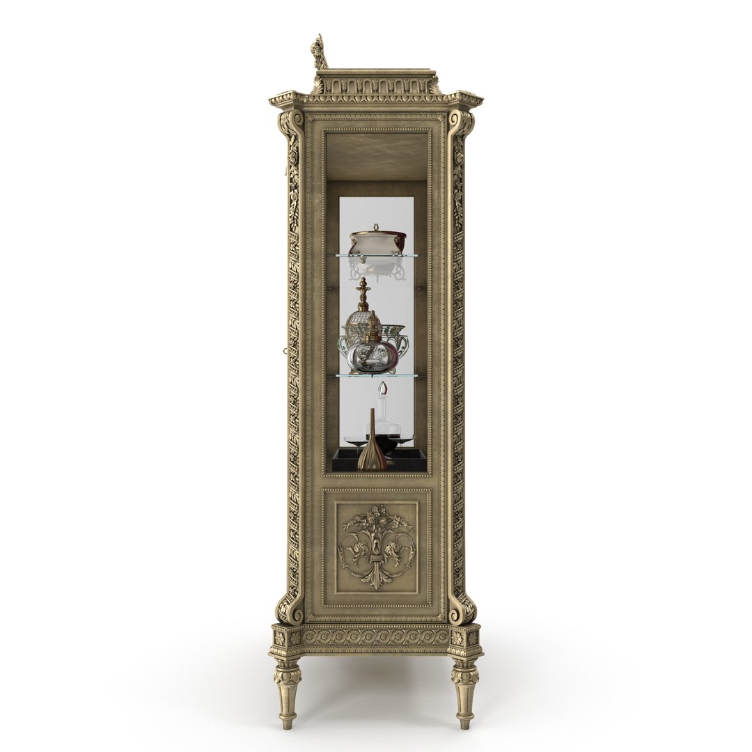 3d Luxurious Display Cabinet Model