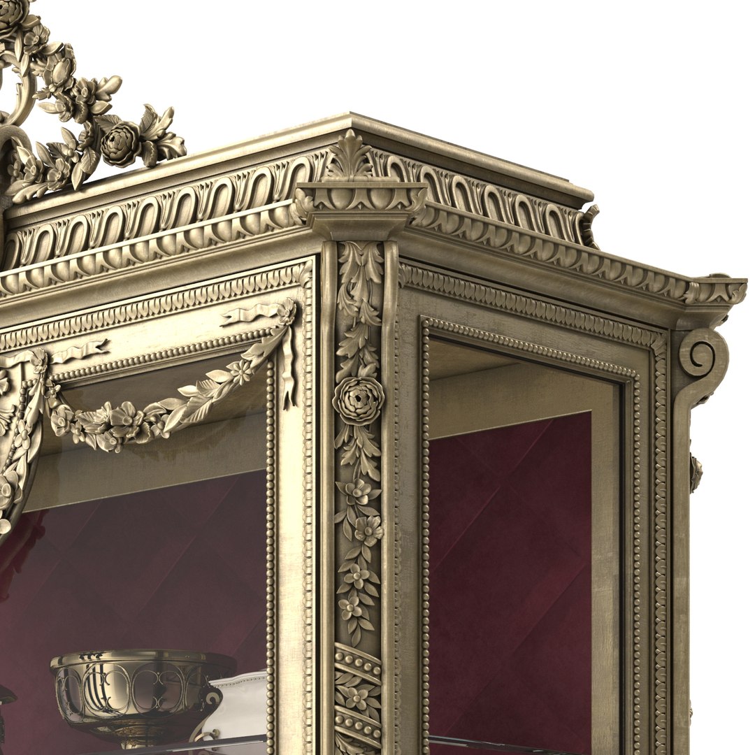 3d Luxurious Display Cabinet Model