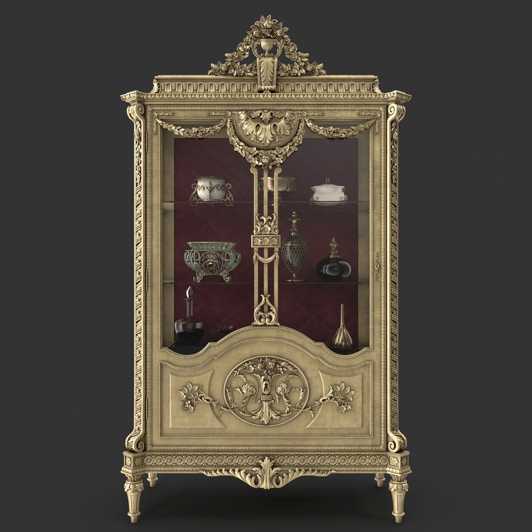 3d Luxurious Display Cabinet Model