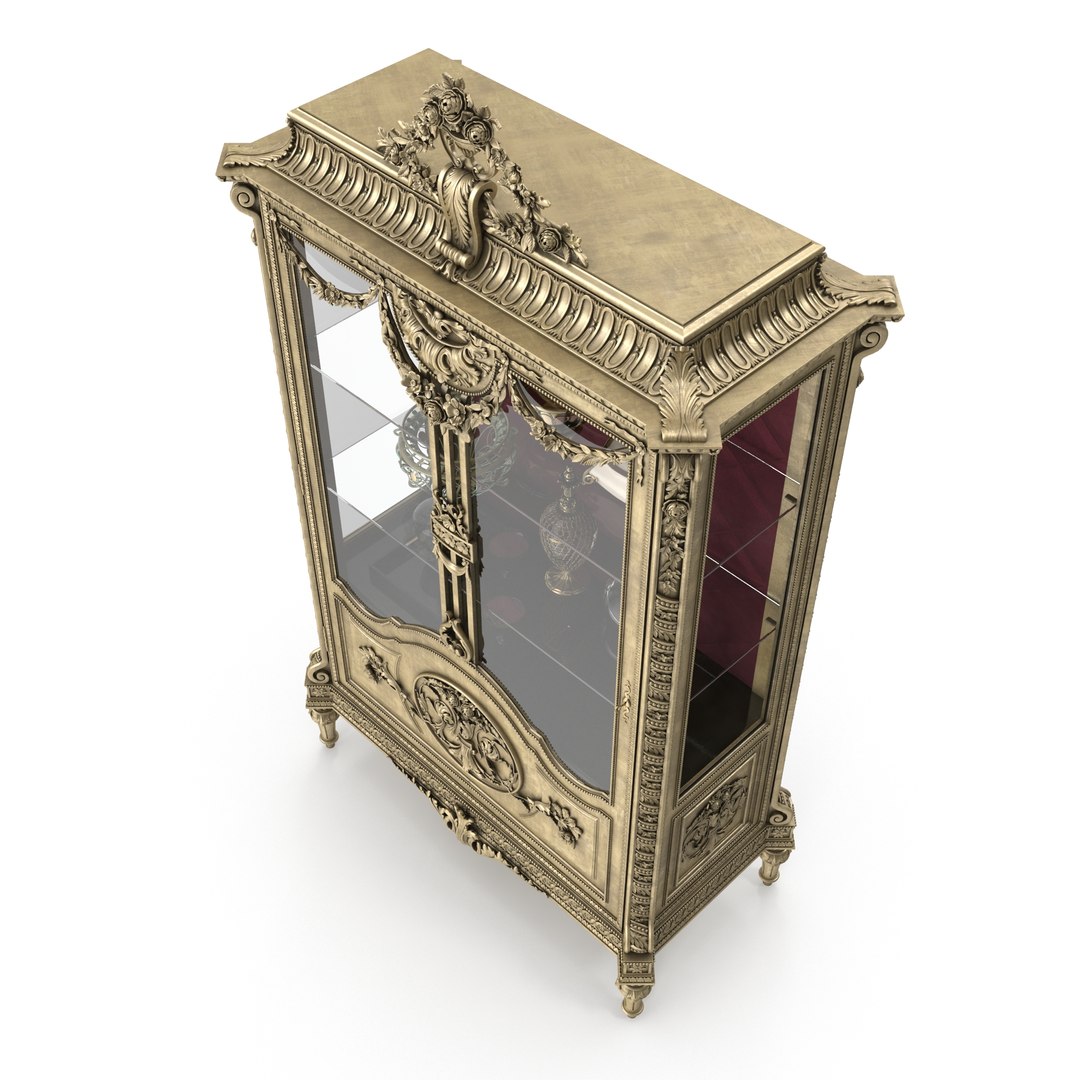 3d Luxurious Display Cabinet Model