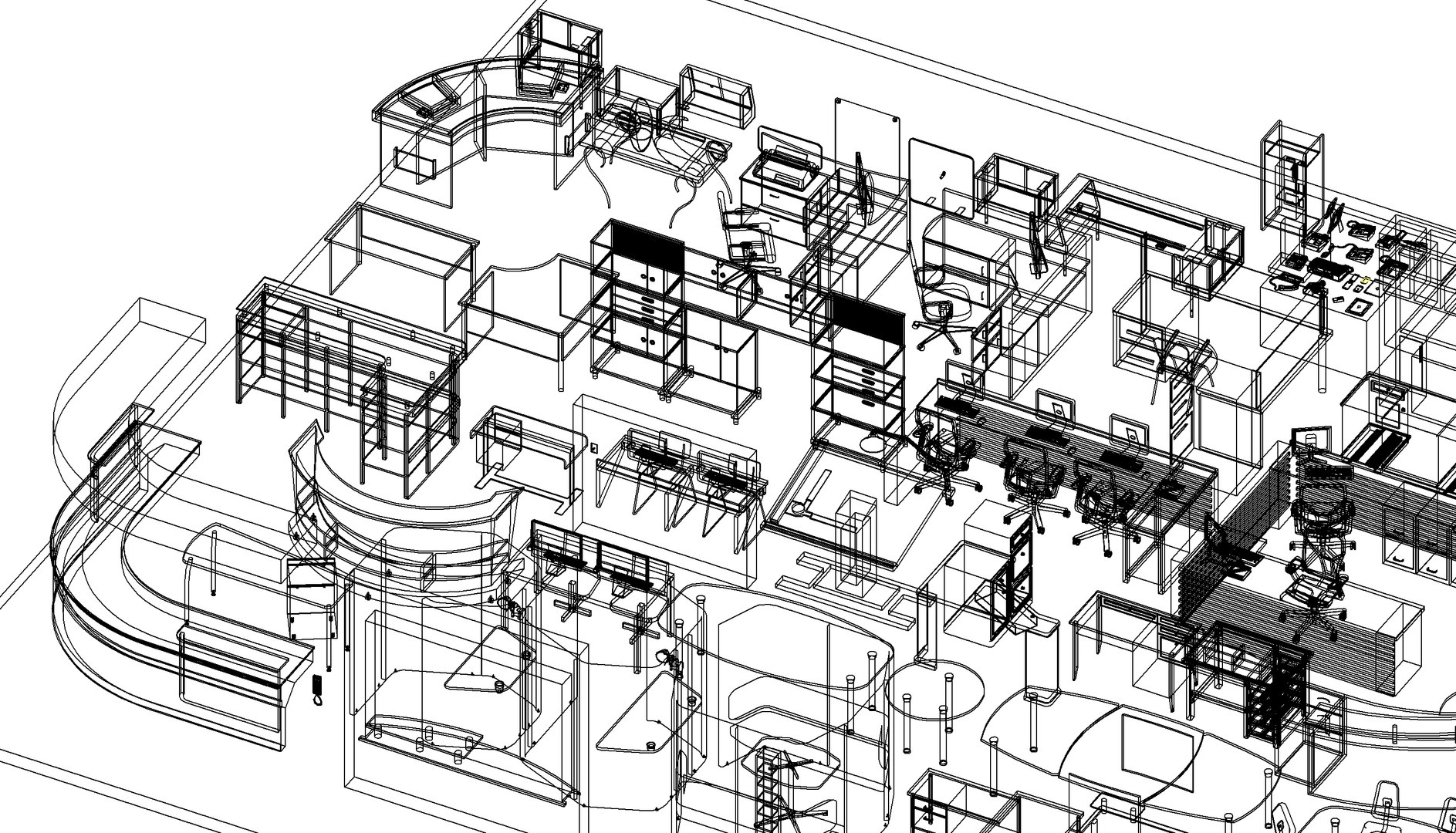 3D Office Interior Revit Family - TurboSquid 2279063