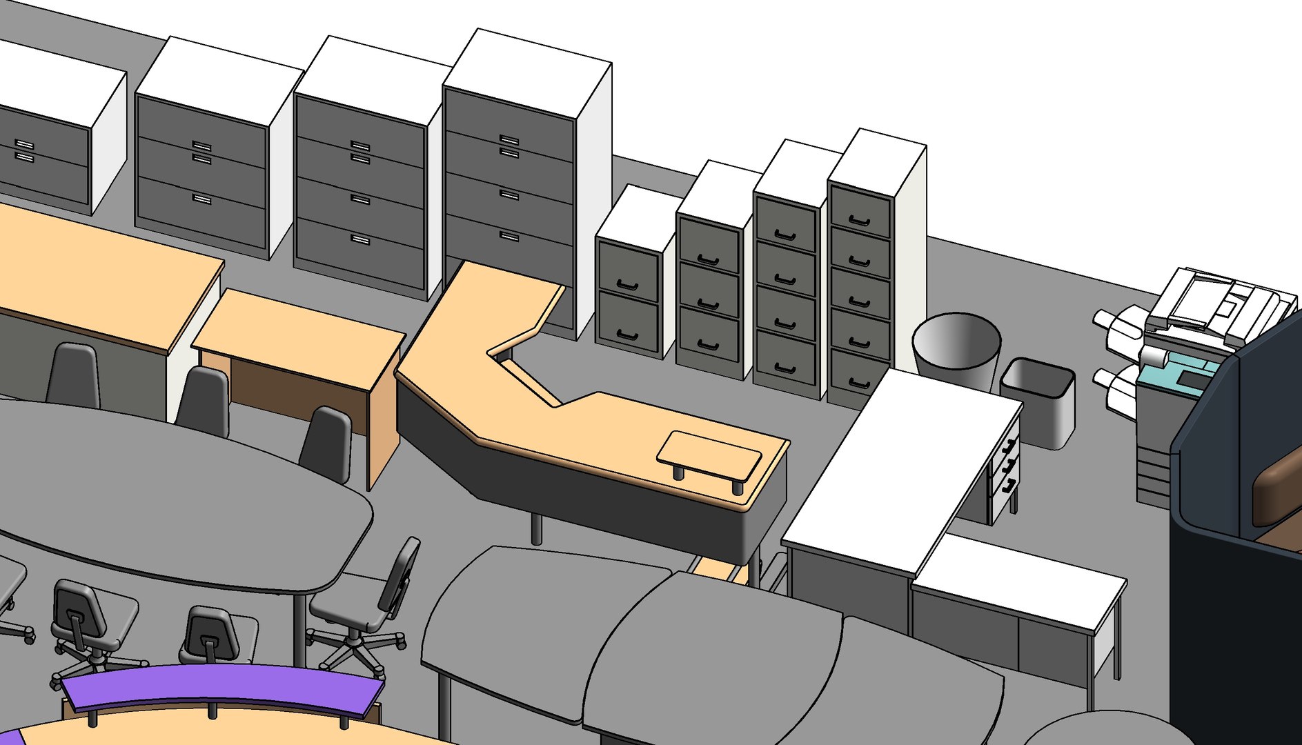 3D Office Interior Revit Family - TurboSquid 2279063