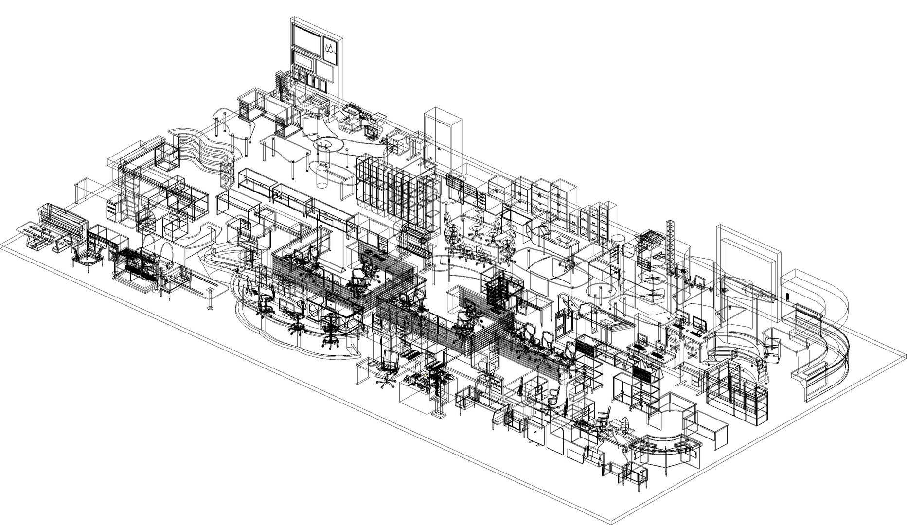 3D Office Interior Revit Family - TurboSquid 2279063