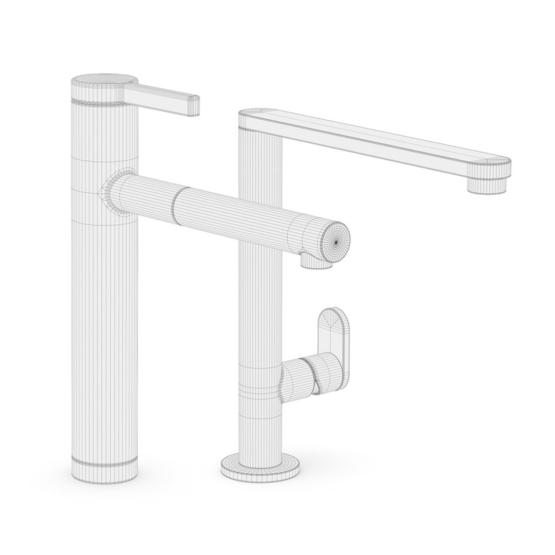 Modern Taps Set Model - TurboSquid 1421078