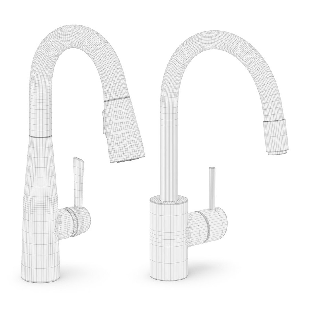 Modern Taps Set Model - TurboSquid 1421078