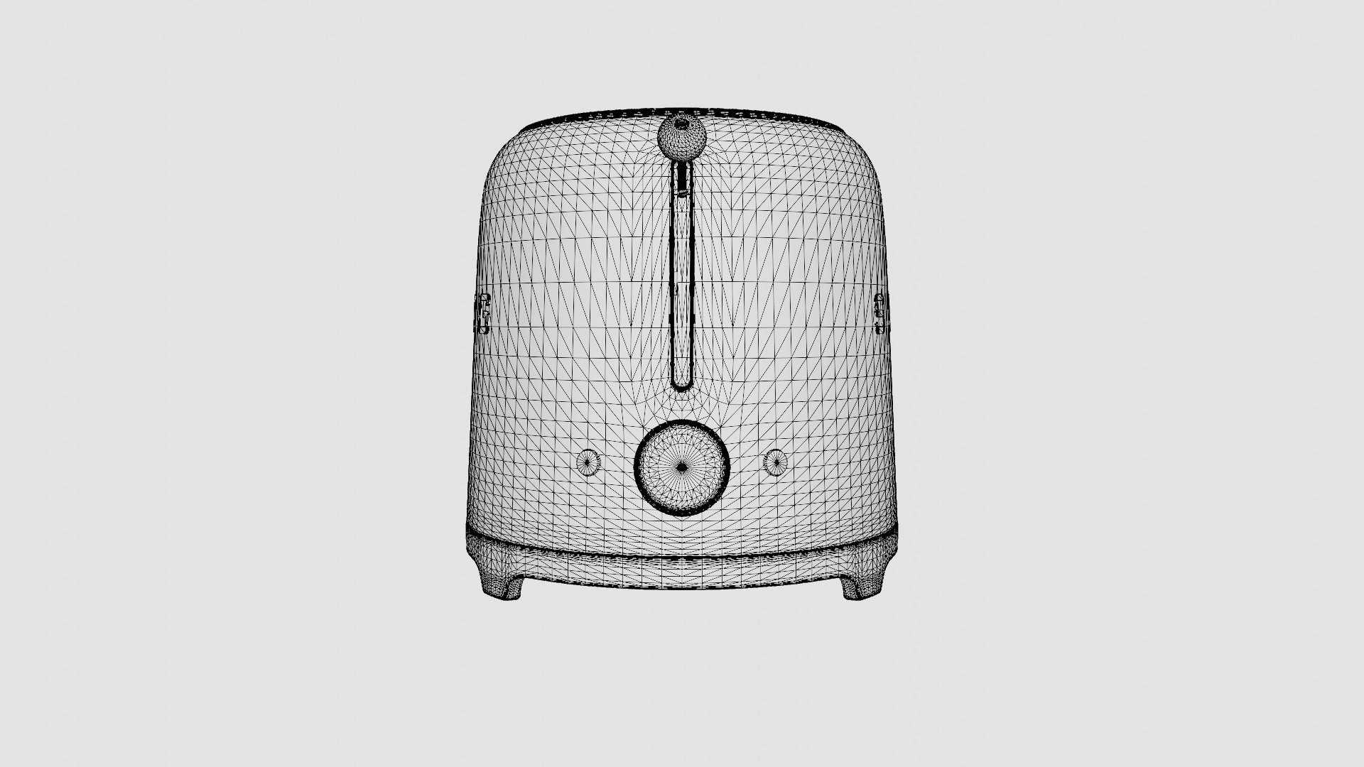 Retro Toaster 2 Slices Black 3D - TurboSquid 2244999