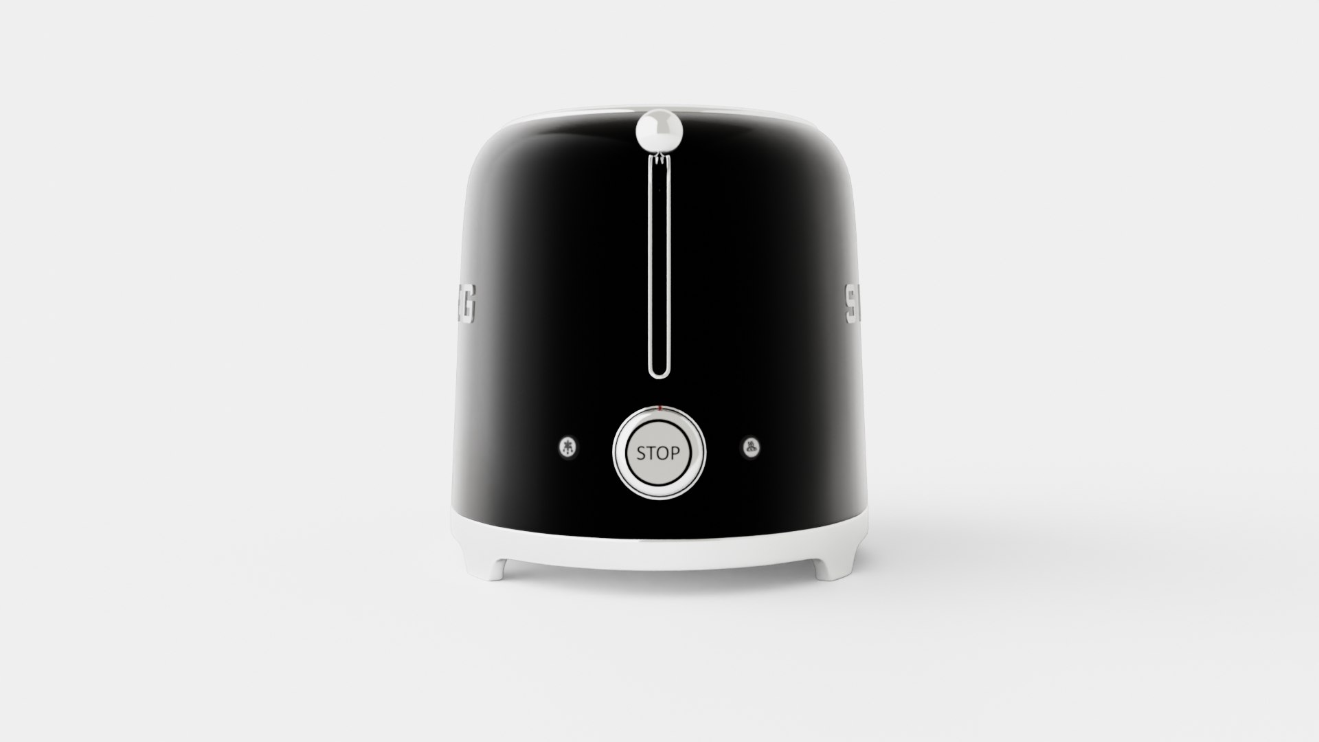 Retro Toaster 2 Slices Black 3D - TurboSquid 2244999
