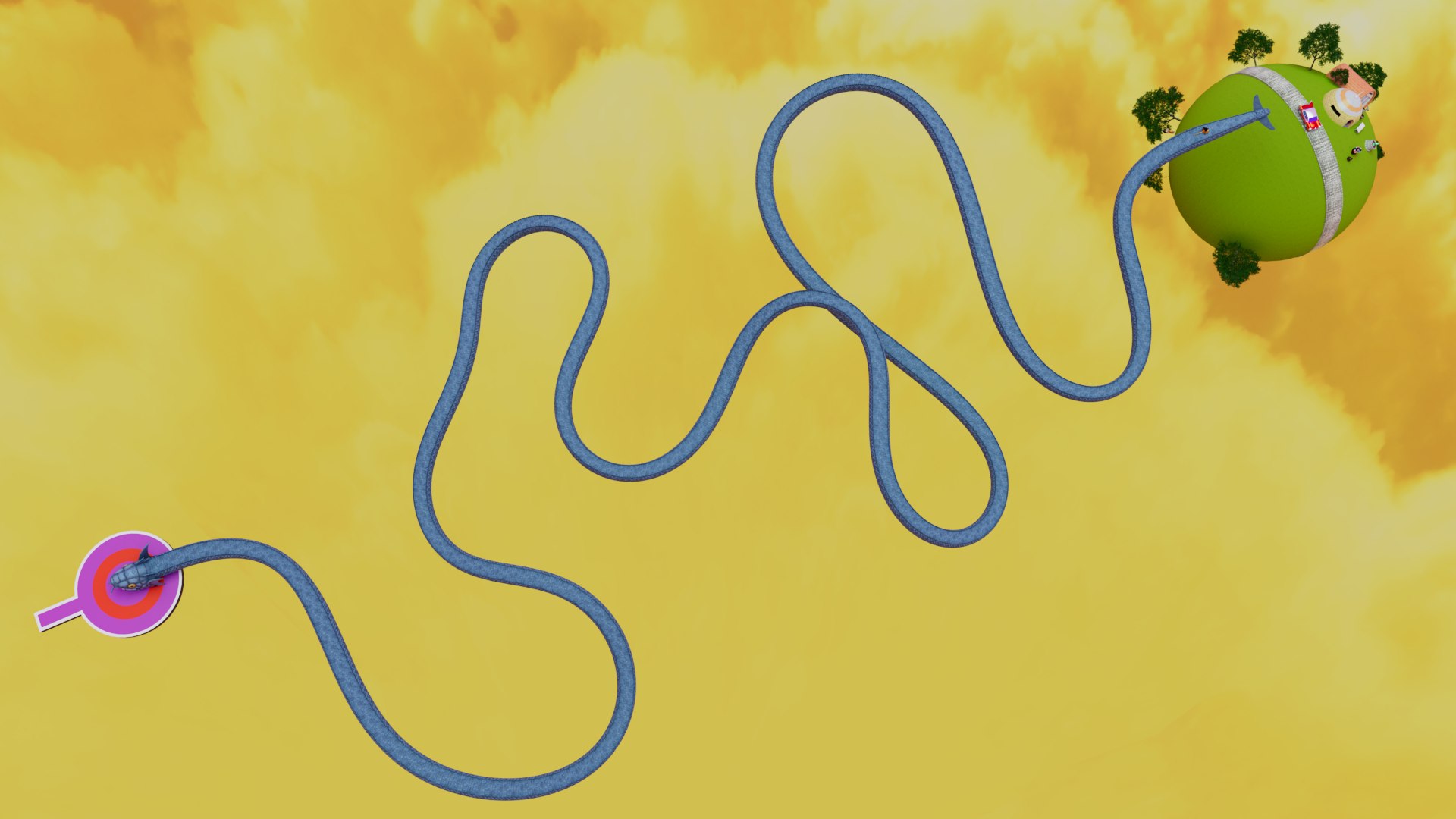 Kaito Planet And Snake Path Model - TurboSquid 1928862