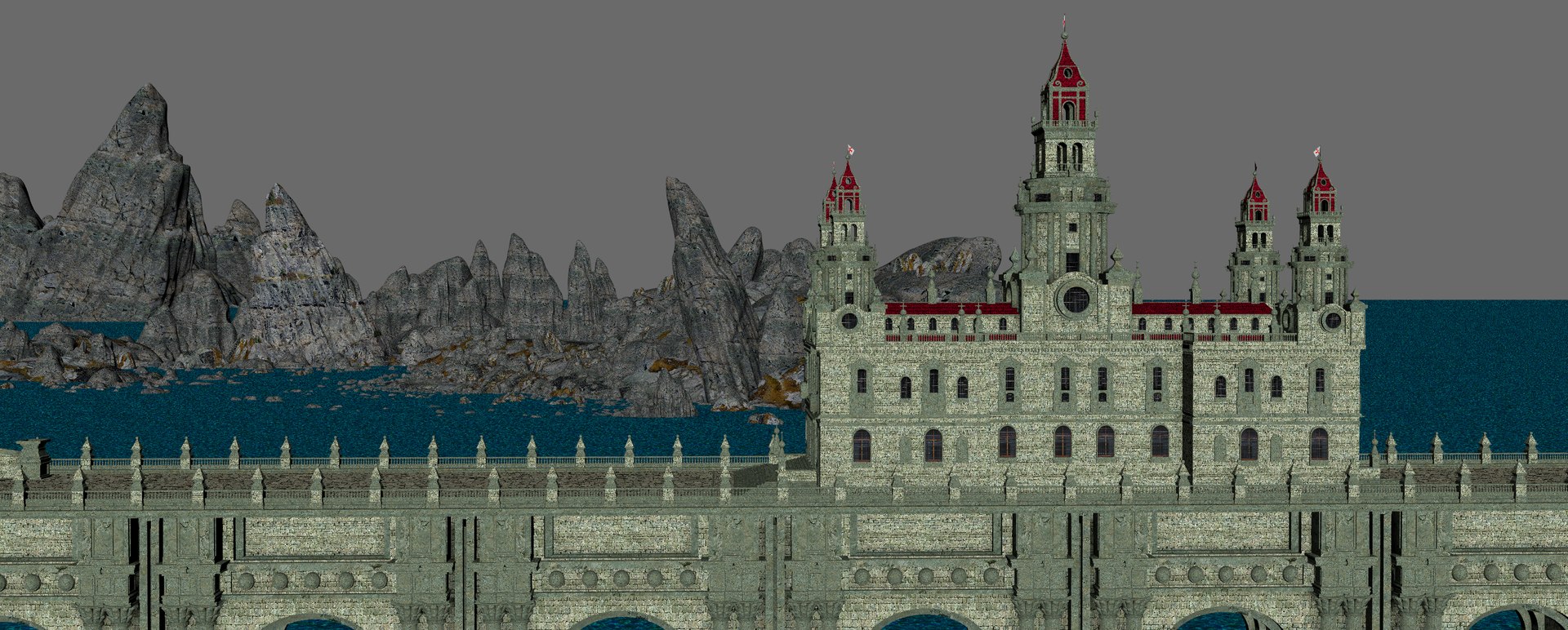 3D castle bridge fantasy - TurboSquid 1423558