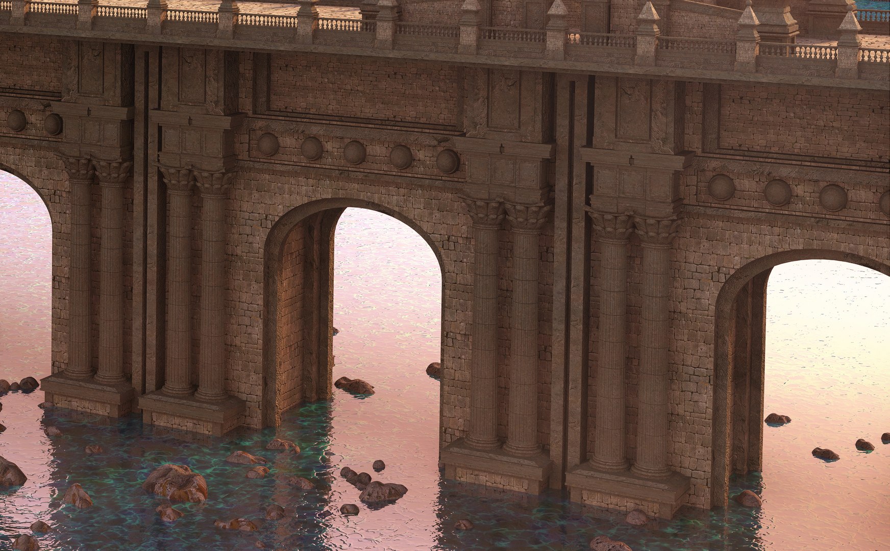 3D Castle Bridge Fantasy - TurboSquid 1423558