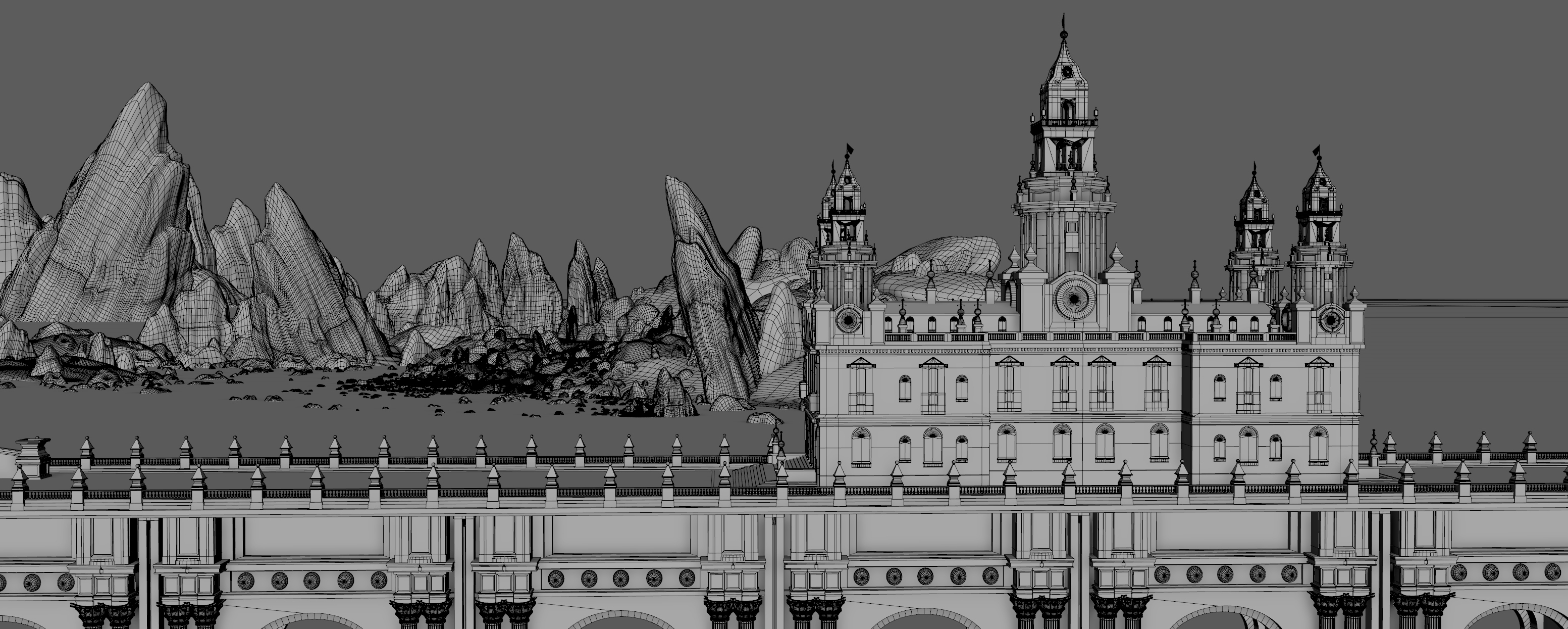 3D castle bridge fantasy - TurboSquid 1423558