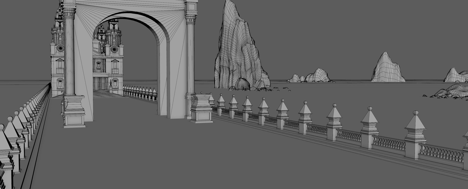 3D Castle Bridge Fantasy - TurboSquid 1423558