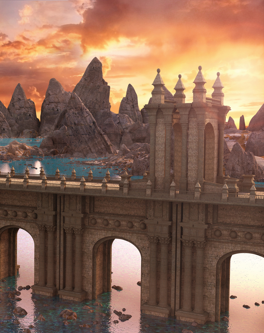 3D castle bridge fantasy - TurboSquid 1423558