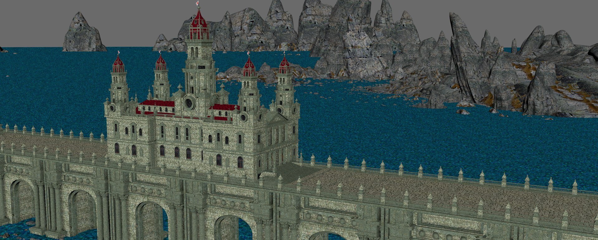 3D Castle Bridge Fantasy - TurboSquid 1423558