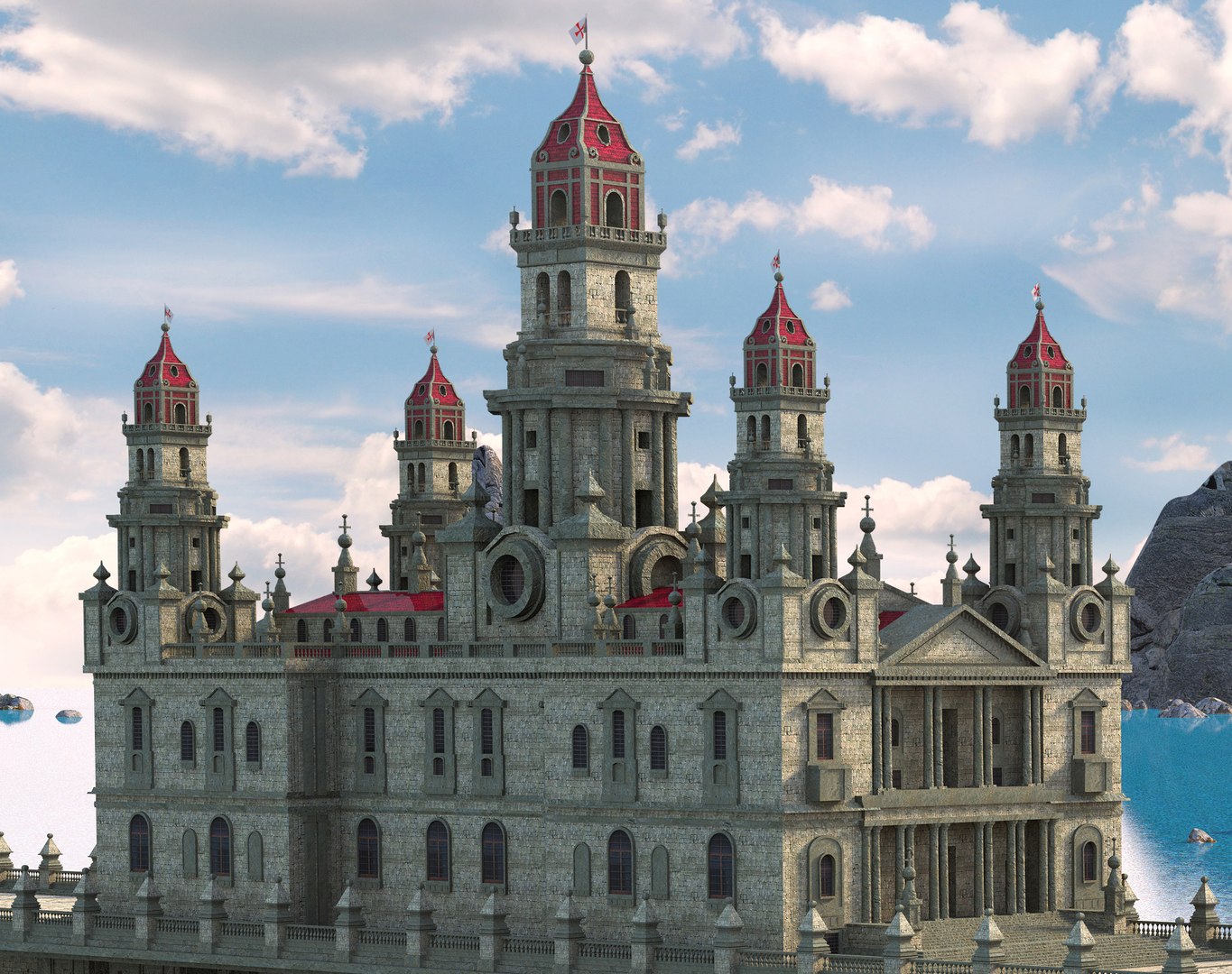 3D Castle Bridge Fantasy - TurboSquid 1423558