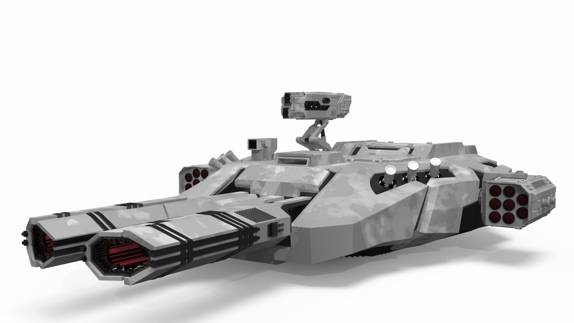 3D Sci Fi Heavy Turret Winter Khaki - TurboSquid 2277741