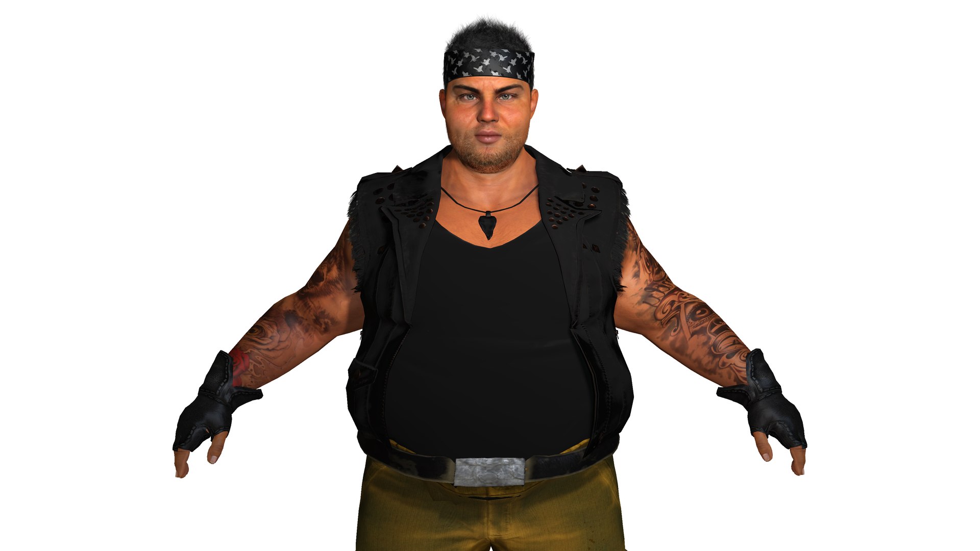 AAA 3D REALISTIC FAT MALE CHARACTER 01 - RIGGED GAME READY GTA Model ...