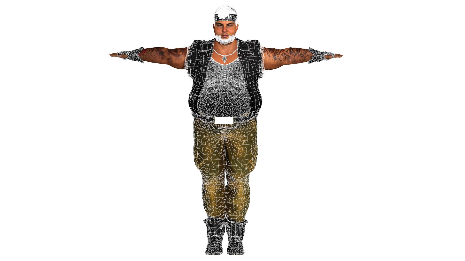 AAA 3D REALISTIC FAT MALE CHARACTER 01 - RIGGED GAME READY GTA Model ...