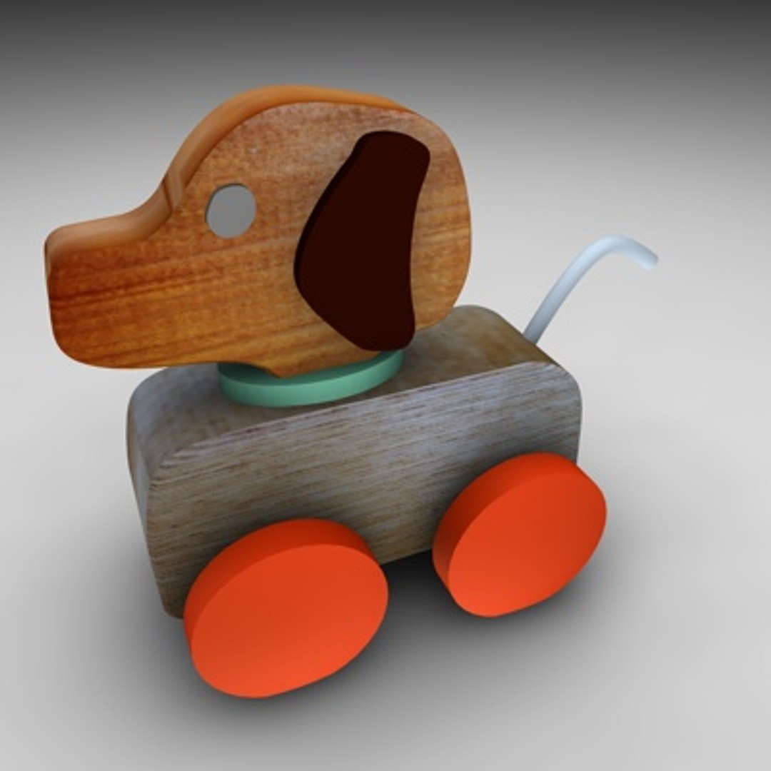 3d Model Wood Dog