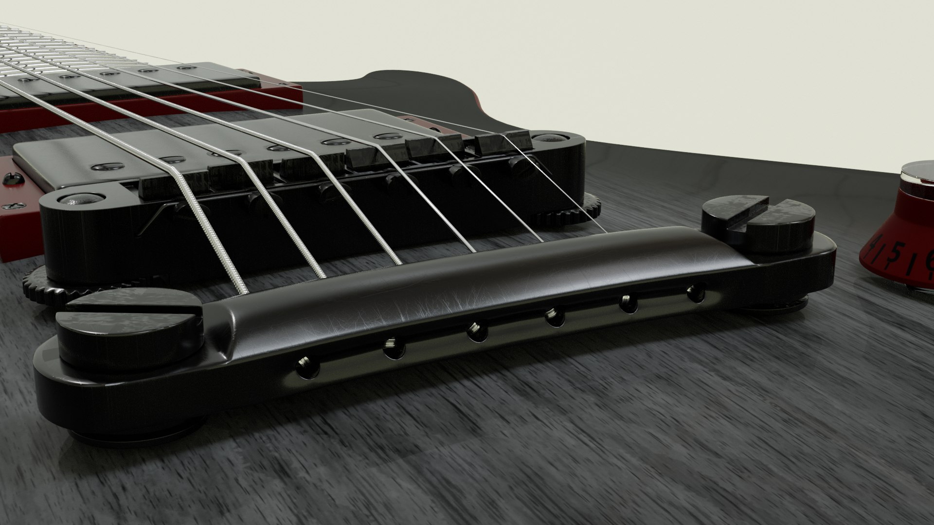 3D Goth Guitar - TurboSquid 1588032