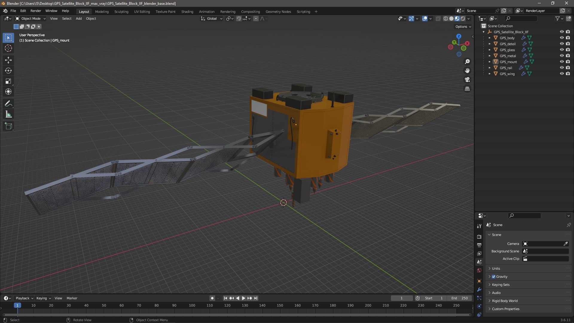 GPS Satellite Block IIF 3D Model - TurboSquid 2323072