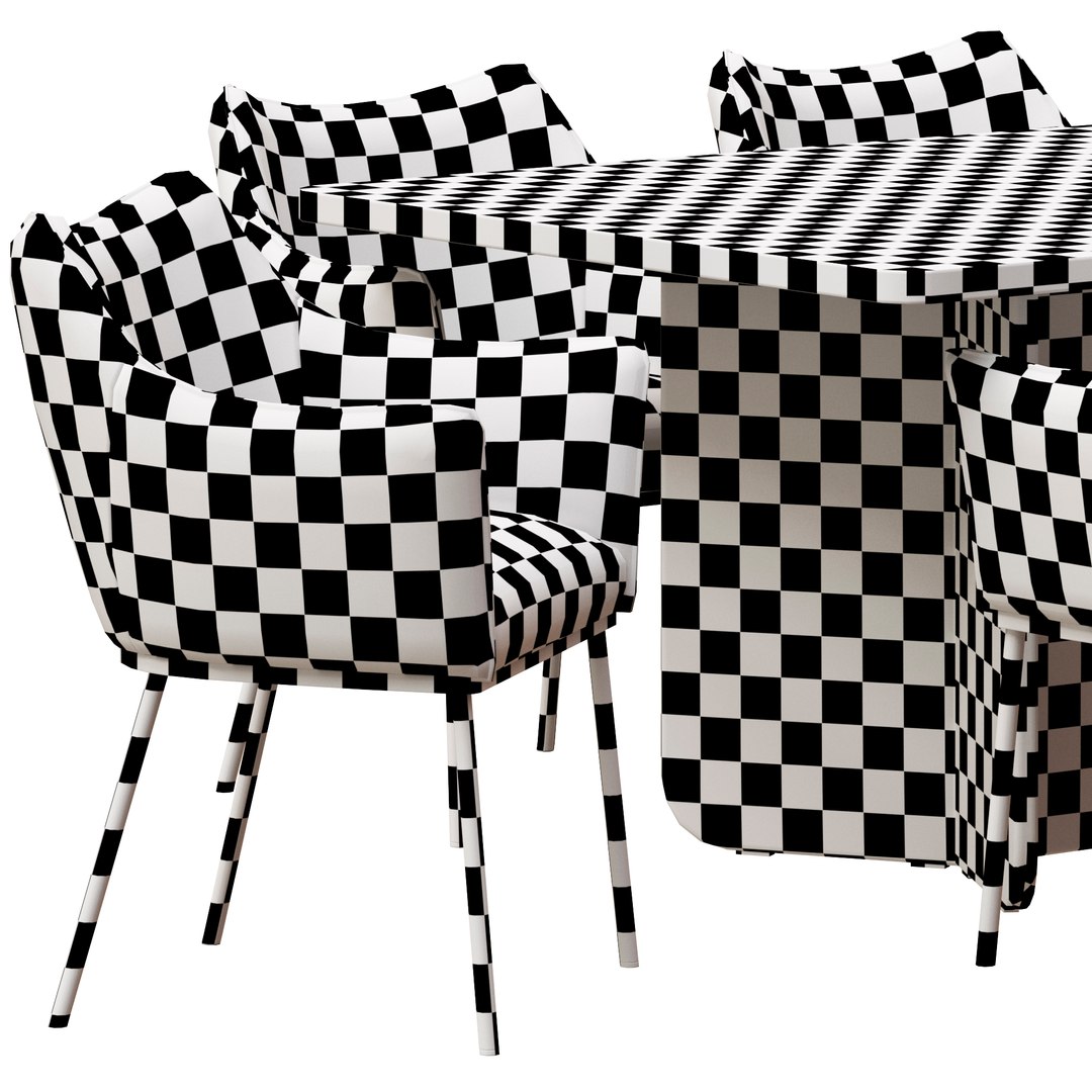 Coco Republic St James Dining Chair And Como Table 3D Model ...