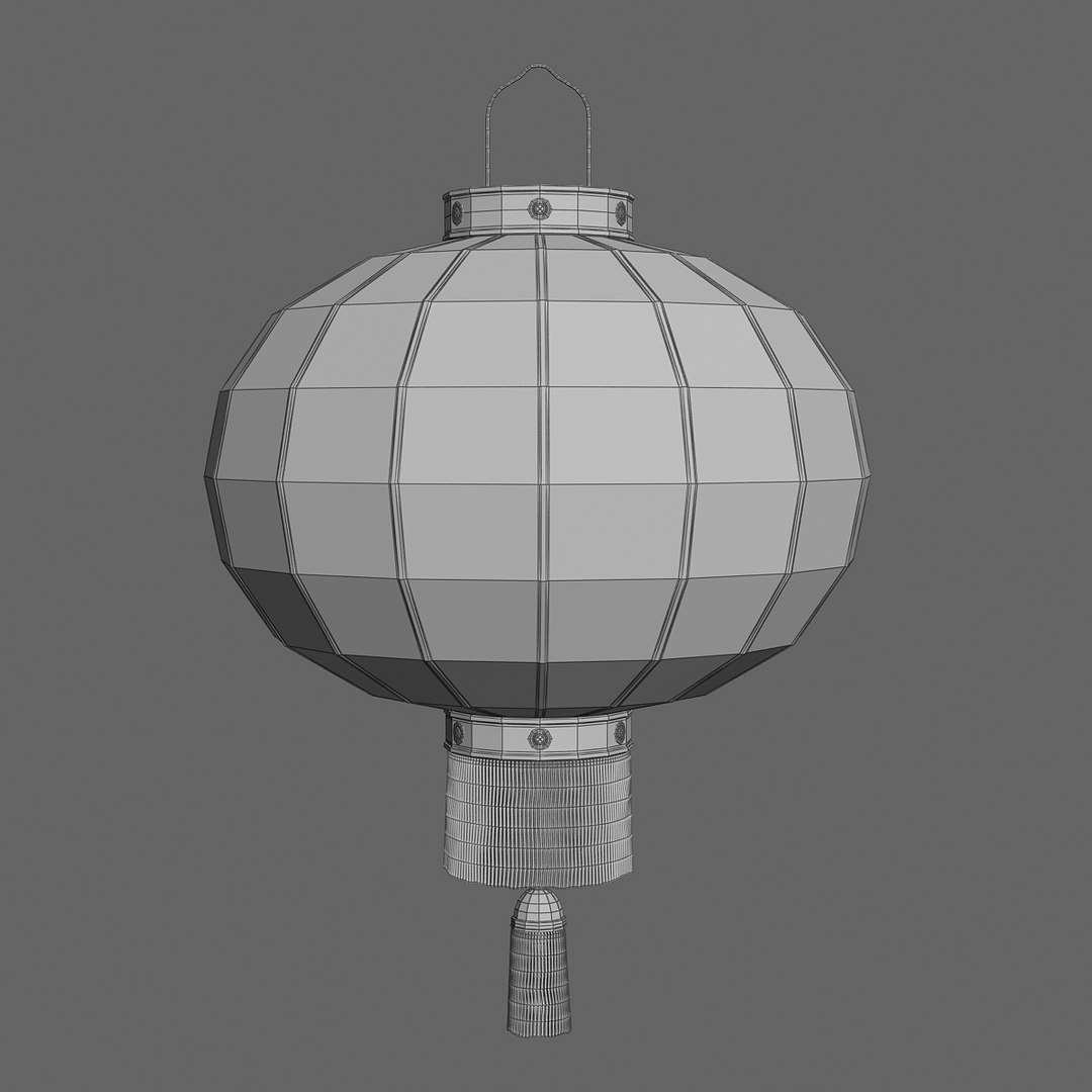 3d Model Chinese Paper Lantern Lights