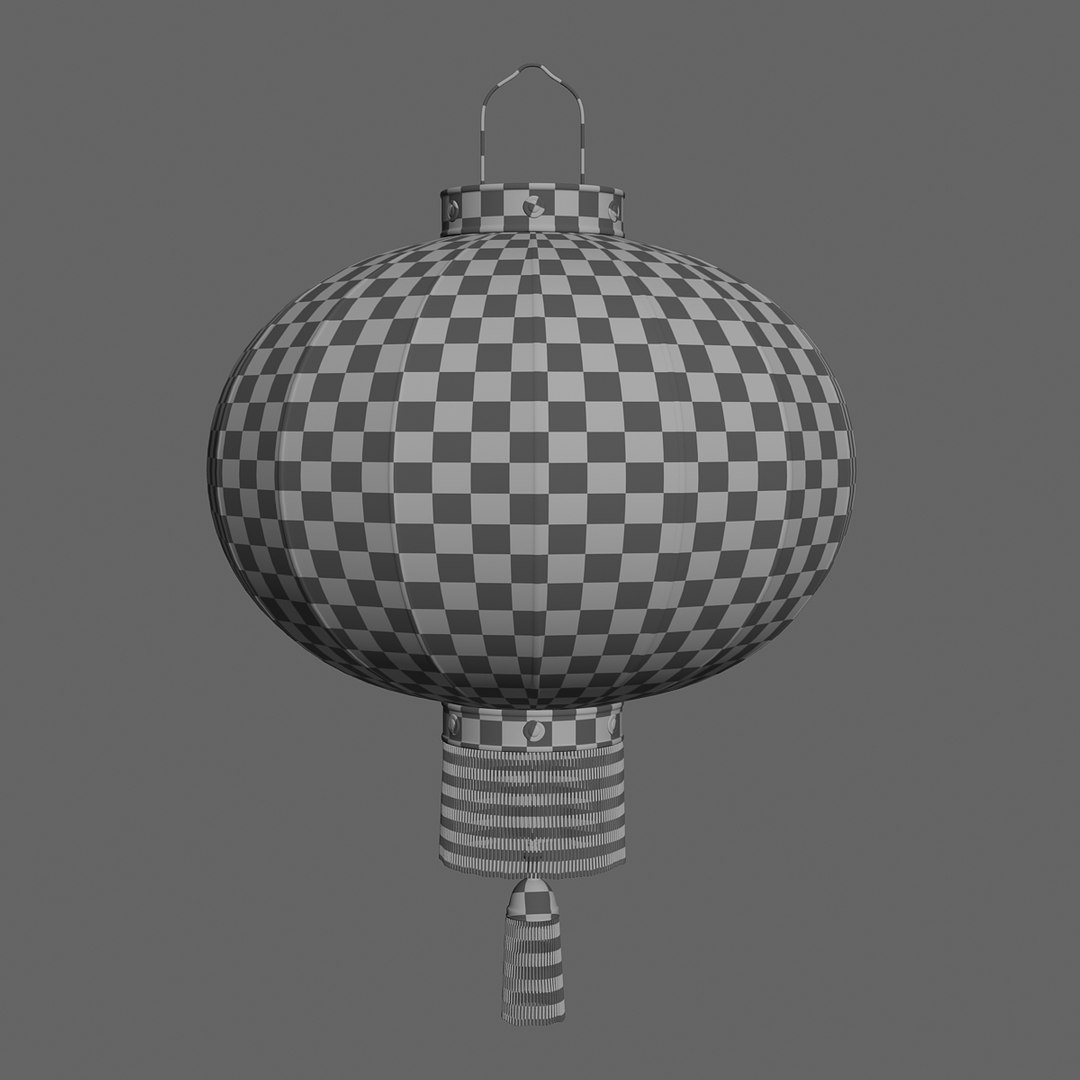 3d Model Chinese Paper Lantern Lights