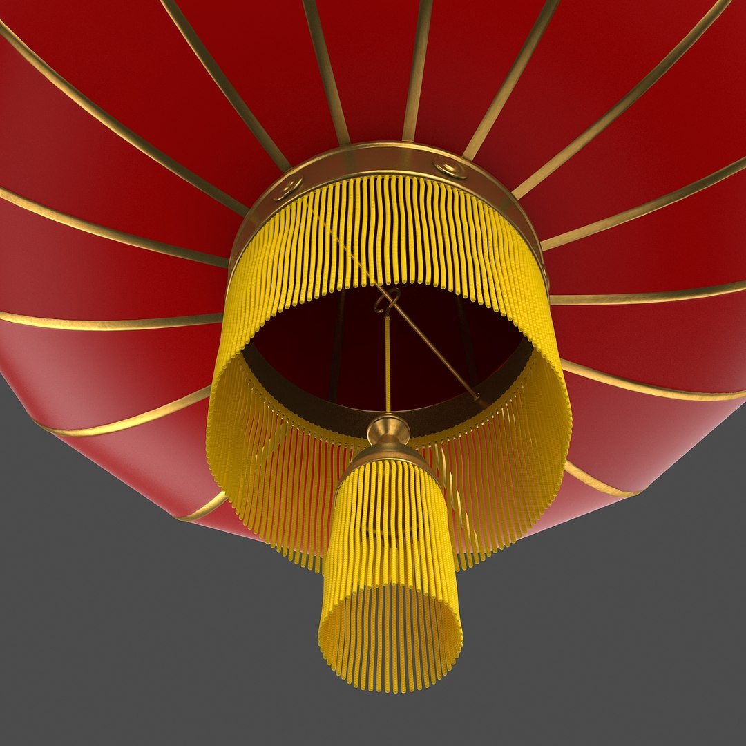 3d Model Chinese Paper Lantern Lights