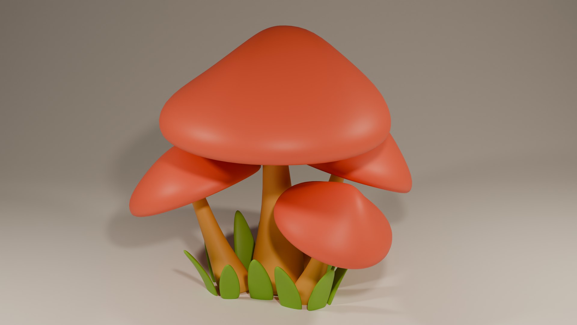 Cute Mushroom 3D Model - TurboSquid 2346643