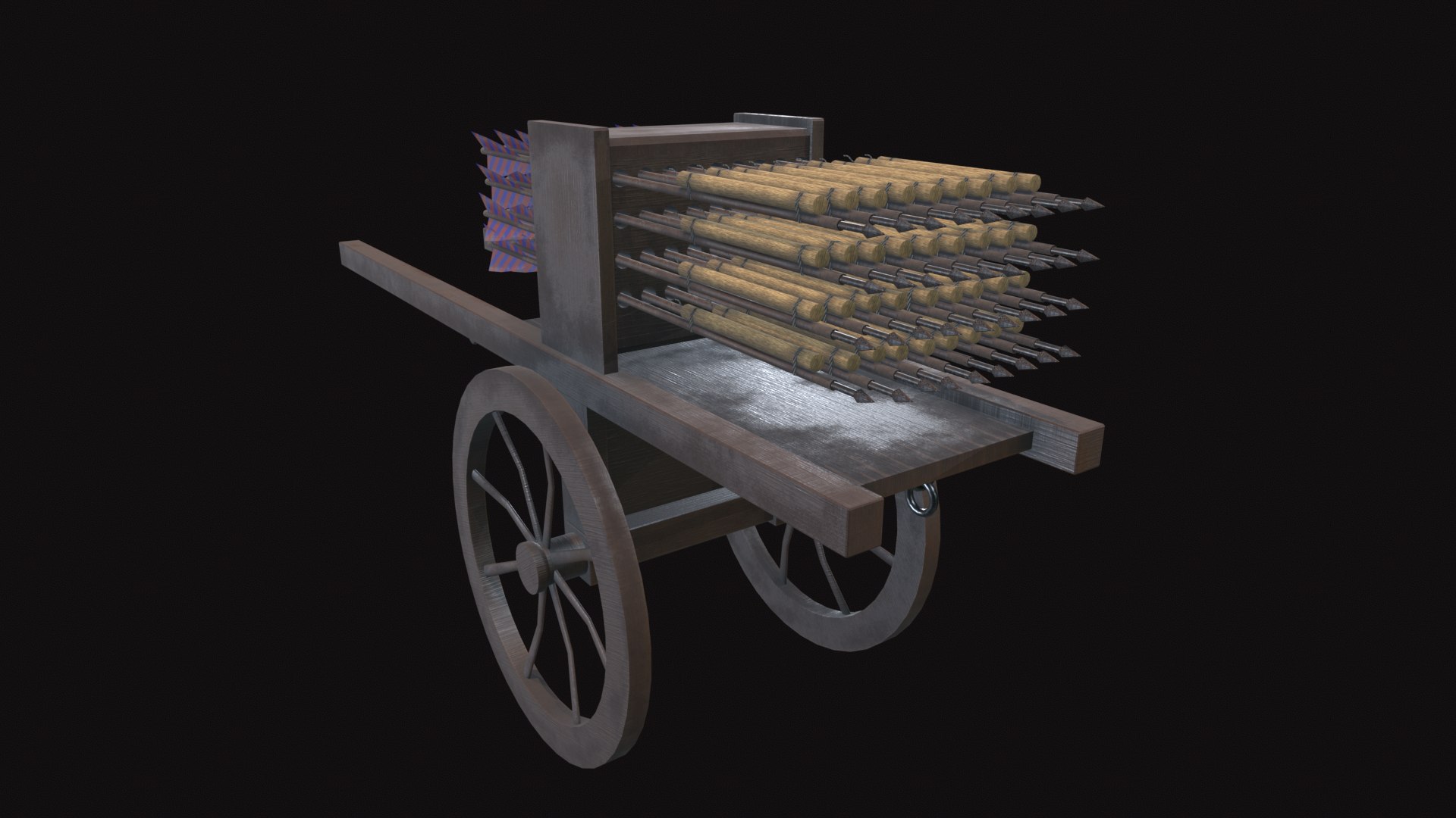 3D Model Medieval Hwacha New - TurboSquid 2318967