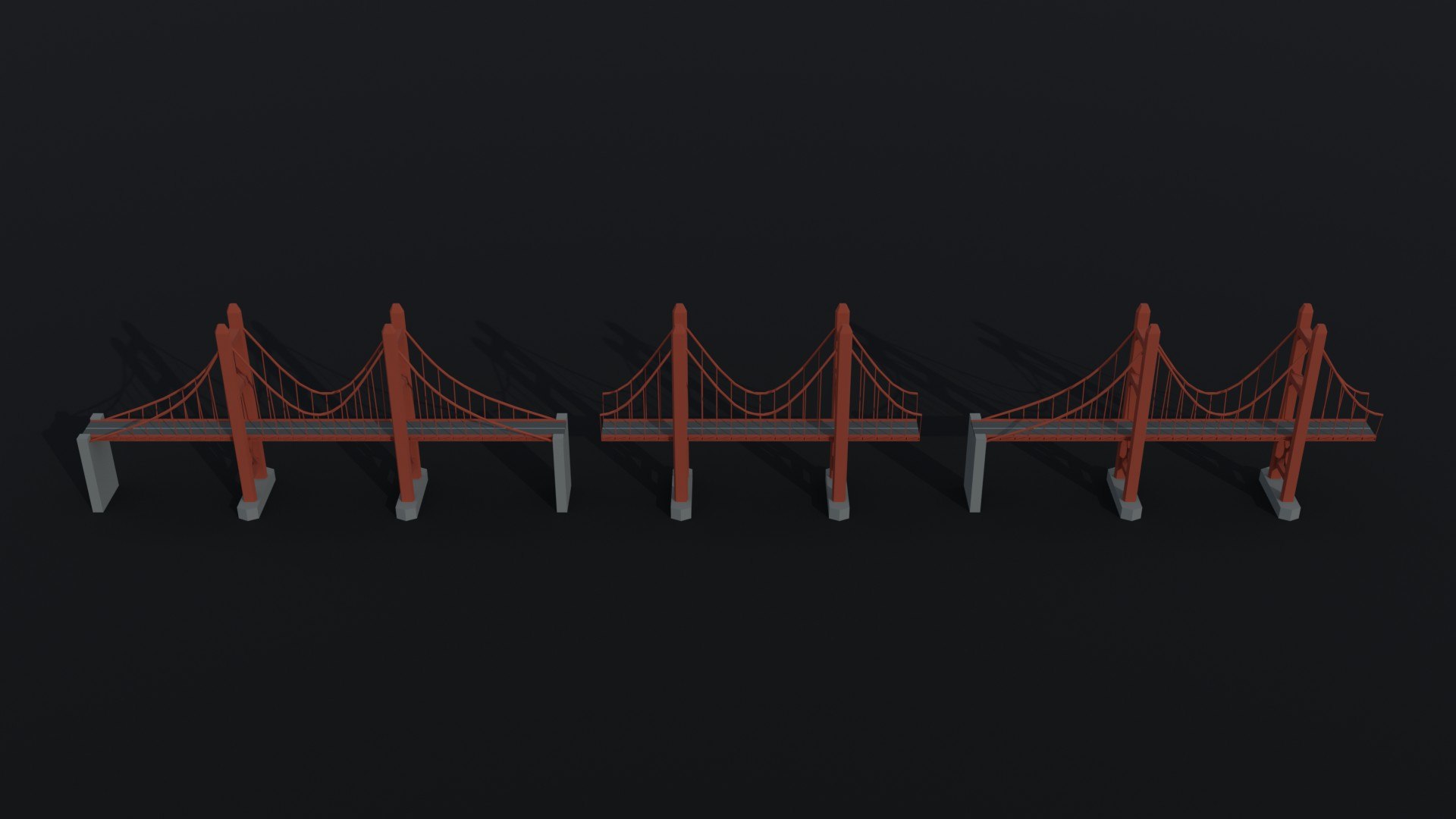 Low-poly Cartoon Modern Bridges Polygonal Style 3D Model - TurboSquid ...