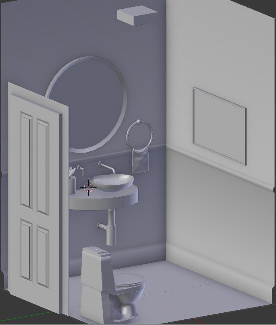 3D interior powder room - TurboSquid 1392103